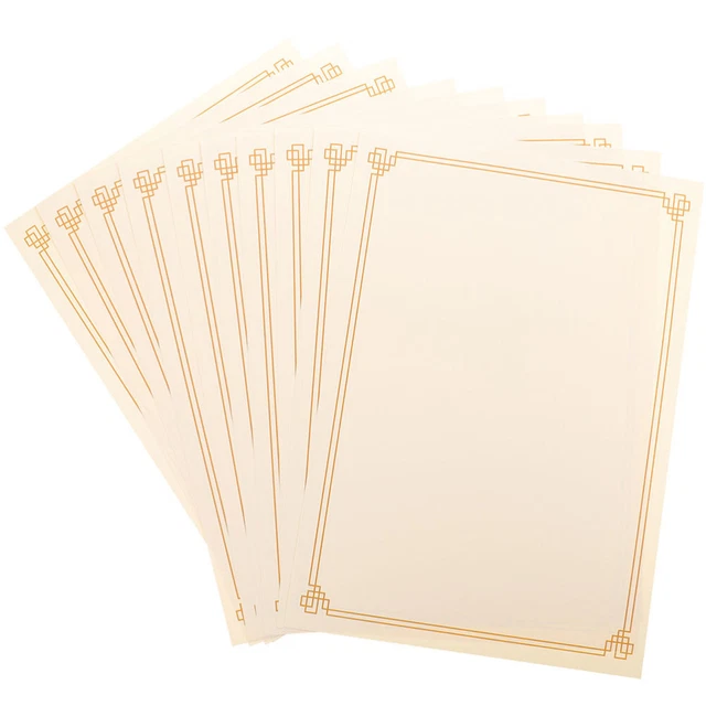15 SHEETS PRINTABLE Certificate Paper A4 Blank Writable Paper Awards ...