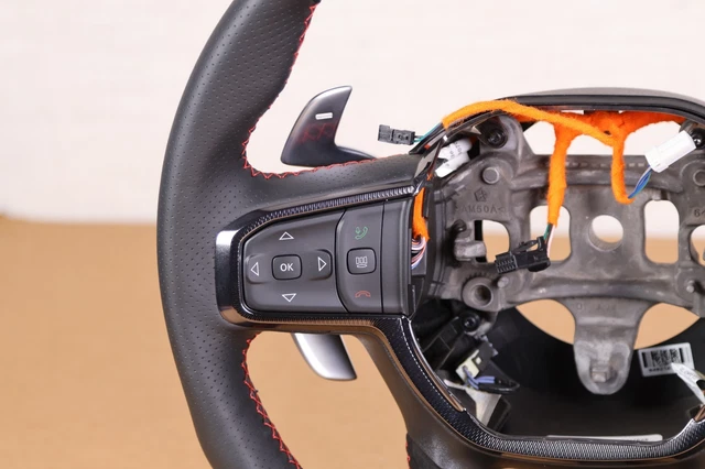 2019-2026 RAM 1500 Steering Wheel W/Carbon Fiber Dark Trim Red Stitch ...