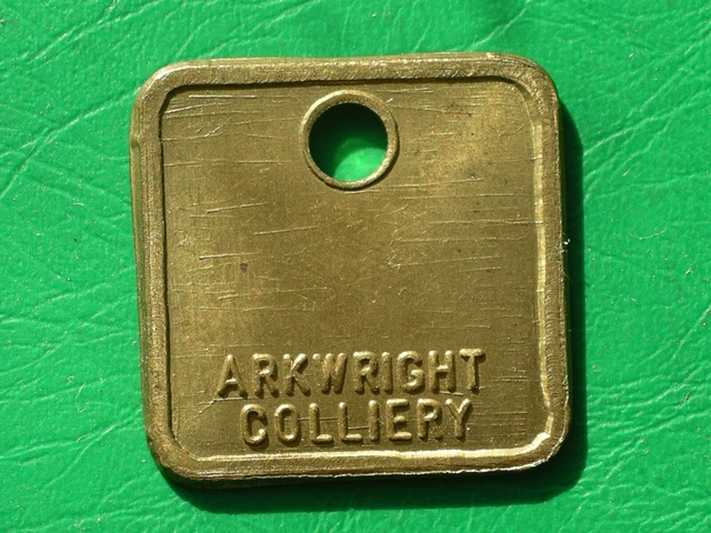 ARKWRIGHT COLLIERY DERBYS brass pit check unissued miners coal mining ...