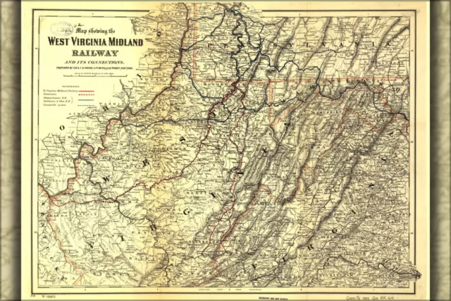 POSTER, MANY SIZES; Map Of West Virginia Midland Railway 1883 EUR 27,17 ... POSTER, MANY SIZES; Map Of West Virginia Midland Railway 1883 EUR 27,17 ...