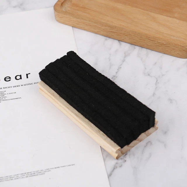 WOOL FELT ERASER Wooden Chalkboard Duster Classroom Cleaner Blackboard ...
