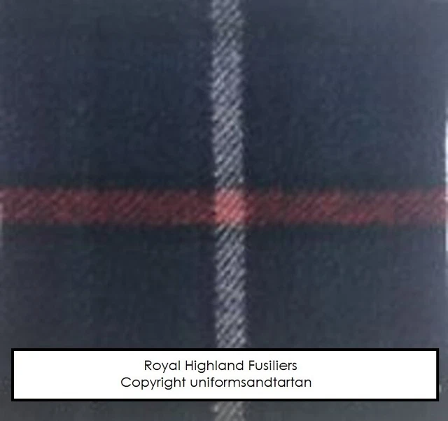 BRITISH ARMY RHF Royal Highland Fusiliers tartan patch badge backing ...