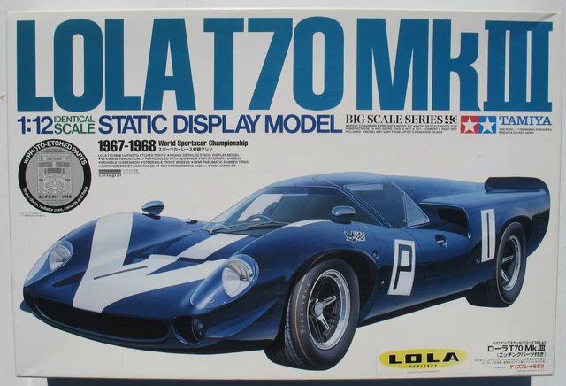 TAMIYA 12043-11800 LOLA T70 Mk III 1:12 Auto Modellbausatz Model Car ...