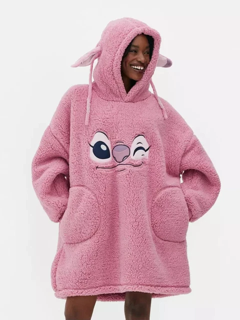 DISNEY'S LILO AND Stitch Angel Snuddie Snoodie Oversized Hoodie with ...