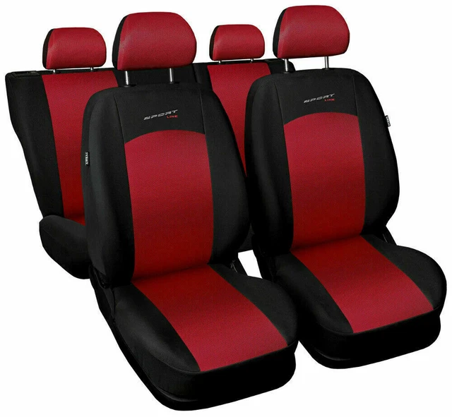 SEAT COVERS FIT Ford Focus Mk1 Mk2 Mk3 Mk4 FULL SET black / red sport ...