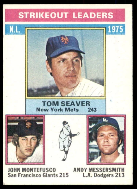 NEUF À NOUVELLE-ÉCOSSE Strikeout Leaders/Tom Seaver/Montefusco/Andy ...