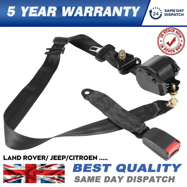FOR LAND ROVER Defender Seat Belt 3 Point Retractable Inertia Belt £15. ...