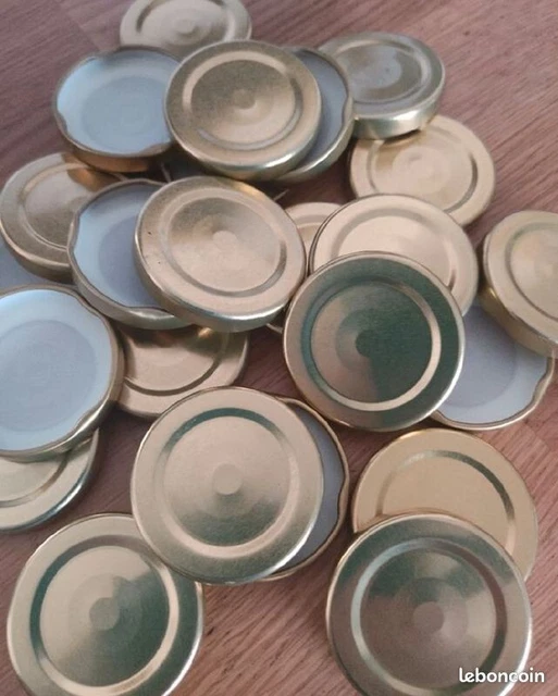 LOT 10 CAPSULES couvercles Bocaux a visser TO82 Twist Off stérilisables ...