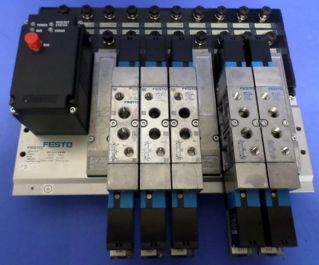 FESTO 6 WAY Pneumatic Solenoid Valve Manifold £270.00 - PicClick UK