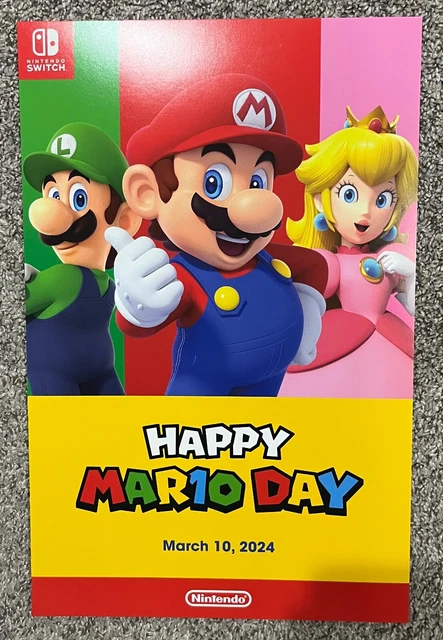 SUPER MARIO POSTER (Official Nintendo Mar10 day Mario Day Poster) 11" x ...