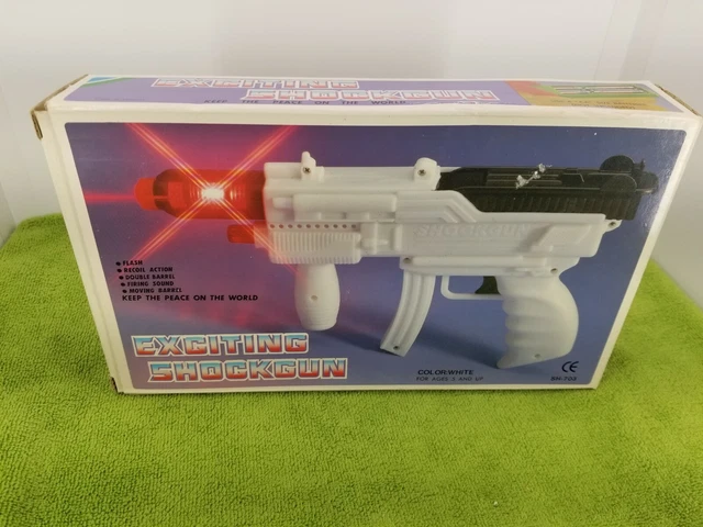 RARE NIB TOY Gun Exciting Shockgun Tiawan 80's Vintage Working Lights ...