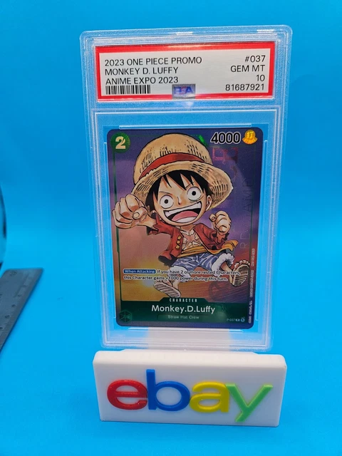 MONKEY D LUFFY P-037 One Piece Promo Card Anime Expo 2023 - PSA 10 GEM ...