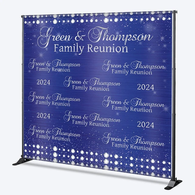 CUSTOM BLUE METAL Texture Family Reunion Backdrop $37.87 - PicClick AU