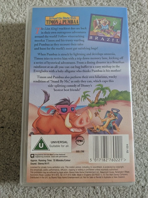 TIMON AND PUMBAA: Around The World VHS Video Disney £4.99 - PicClick UK