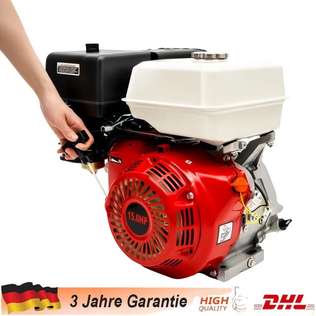 4-TAKT 15 PS OHV Einzylinder Benzinmotor Schwerlastmotor 9.7KW 420CC Luftkühlung EUR 255,75 ...
