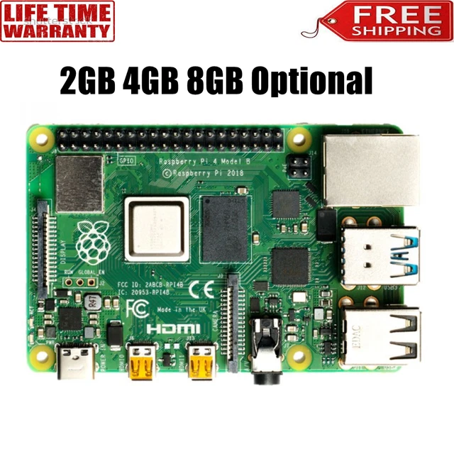 RASPBERRY PI 4 Model B 2GB / 4GB / 8GB RAM Quad core 64-bit 1.5GHz ...