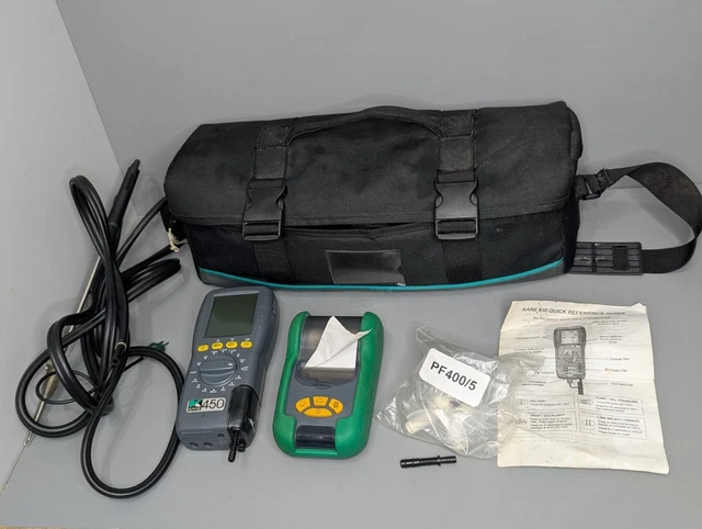 KANE 450 FLUE Gas Analyser Kit with IRP-2 Printer, Probe, & Case £146. ...