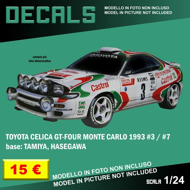 DECALS REPRO TOYOTA Celica GT Four Monte Carlo 1993 1 24 Tamiya Ixo ...