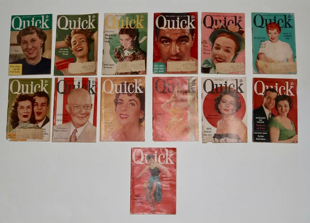 QUICK POCKET NEWS weekly magazines 1950's lot 0f 13 £112.22 - PicClick UK
