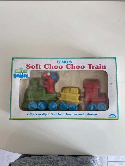 RARE SESAME STREET Elmo's Soft Choo Choo Train Set Sesame Street Babies ...