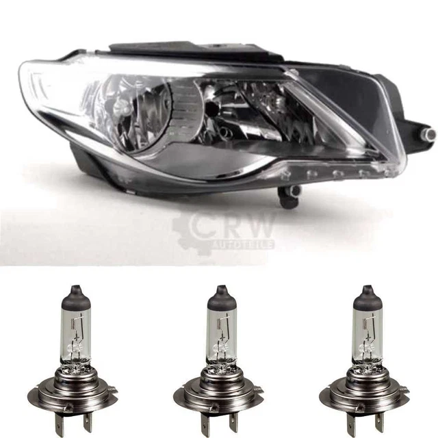 FARI ALOGENI DESTRO per VW PASSAT CC 06/08-01/12 H7/H7/H7 con motore ...