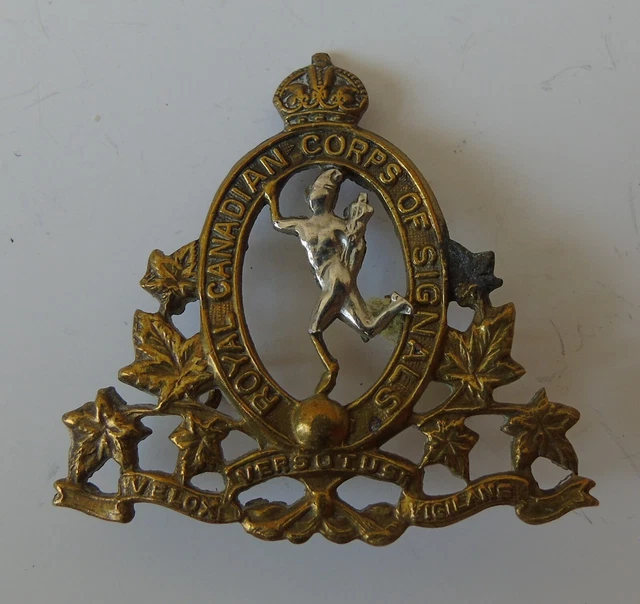 WW2 ROYAL CANADIAN Corps of Signals Cap Badge £6.99 - PicClick UK