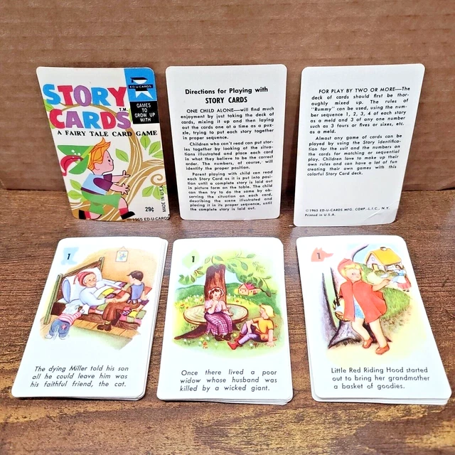VINTAGE 1965 STORY CARDS GAME Fairy Tale Game Ed-U-Cards $9.97 - PicClick