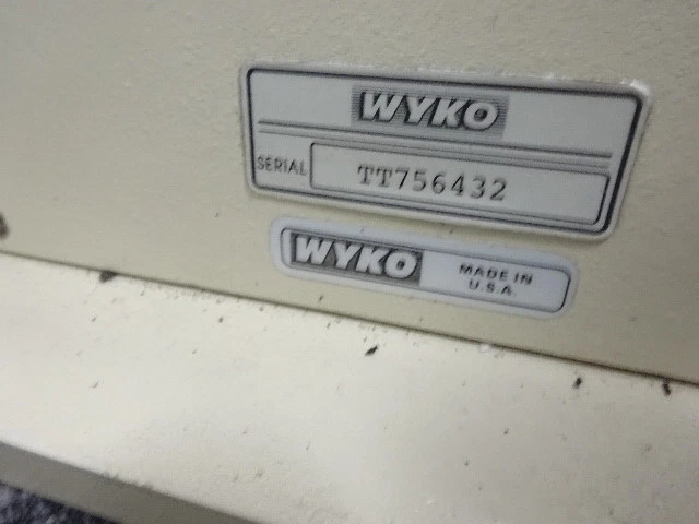 OPTICAL WYKO MANUAL Tilt Tip Table Interferometer Laser Optics As Is # ...