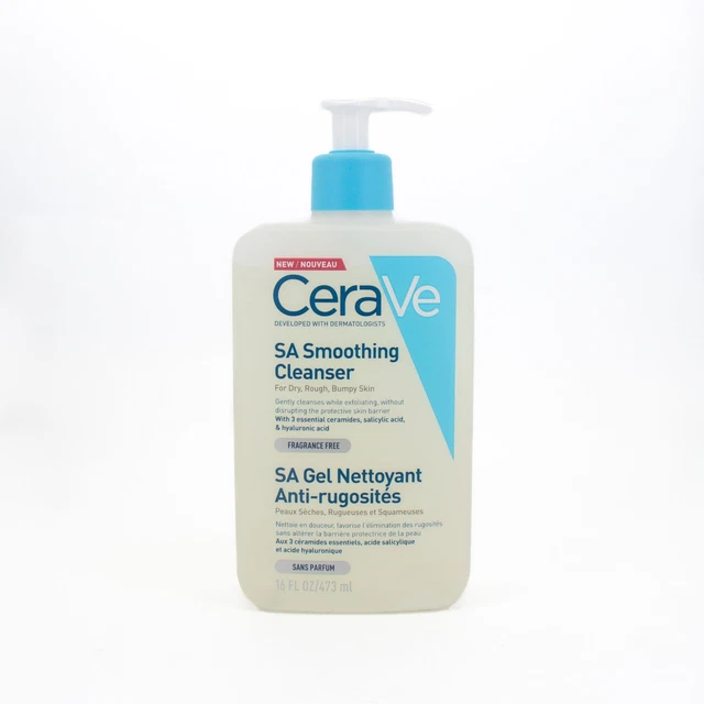 CERAVE SA SMOOTHING Cleanser with Salicylic Acid 473ml - Imperfect ...