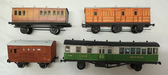O GAUGE SCRATCHBUILT 4x LNER Great Northern Coach Van Nettle (Leeds ...