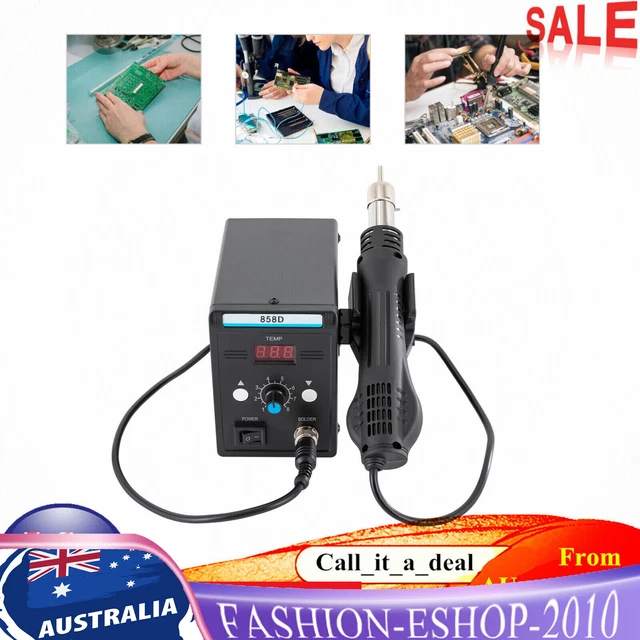 858D HOT AIR Gun 858D Rework Solder Station Blower Hairdryer Soldering ...
