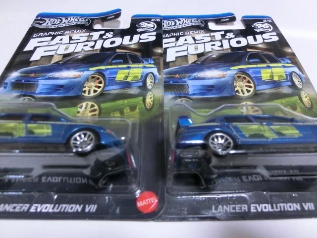 HOT WHEELS FAST & Furious Lancer Evolution VII JBY47 New 2-Car Set £87. ...