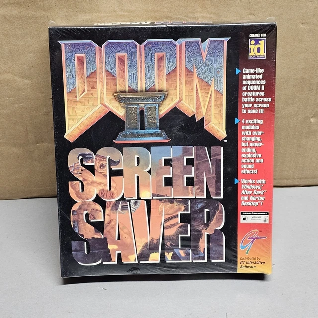 DOOM II SCREEN Saver PC Software id Software GT Interactive SEALED £44. ...