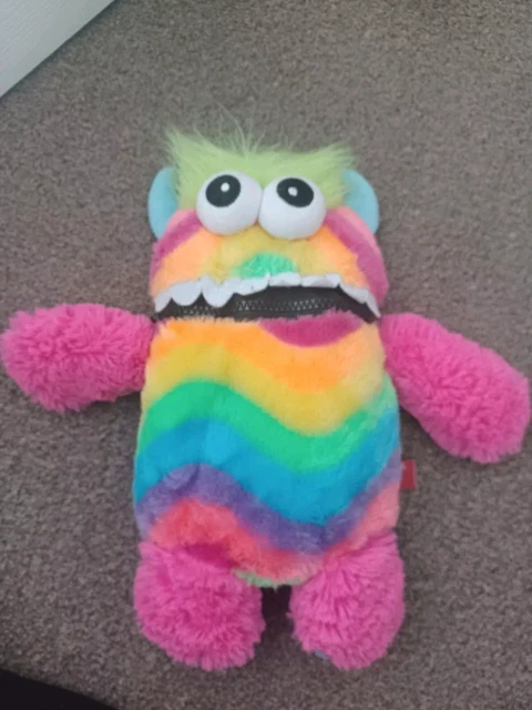 TOYLAND® 9& ( 23cm) Rainbow Colour Worry Monster Plush Soft Toy Worries ...