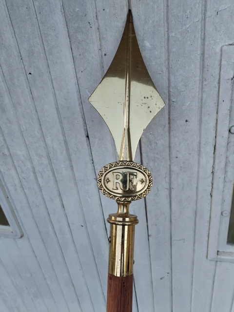 ANCIEN PIQUE OU Hampe de Drapeau en laiton doré R.F EUR 250,00 ...