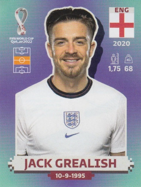 PANINI STICKER FUSSBALL WM 2022 Nr. ENG 12: Jack Grealish England Bild NEU Qatar EUR 1,00 ...