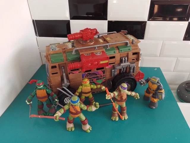 LOT 5 FIGURINES les tortues ninja TMNT 2012 viacom Shellraiser Truck ...