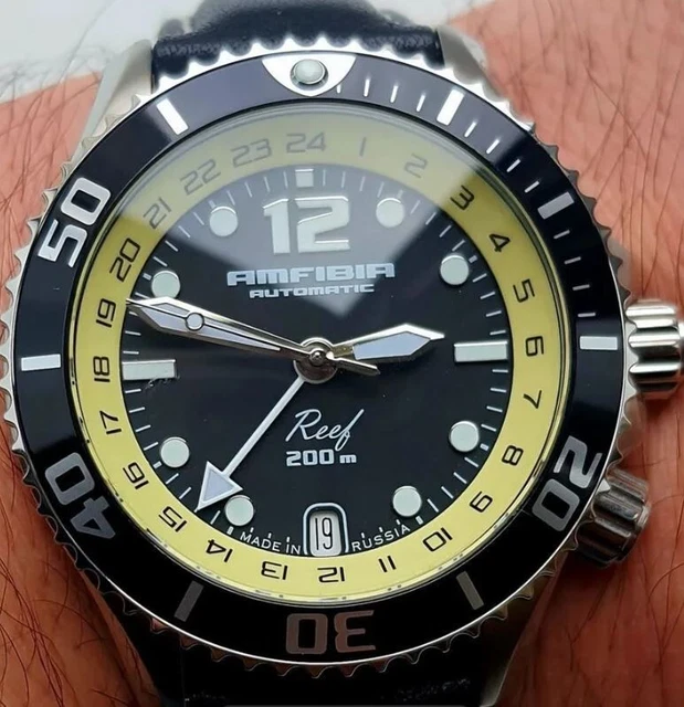 VOSTOK RARE AMFIBIA REEF add 24HOUR GMT AMPHIBIAN WRISTWATCH LIMITED ...