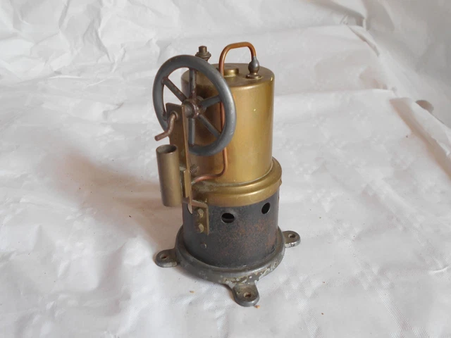 VINTAGE STEAM ENGINE upright vertical small live steam 1930s GD £45.00 ...