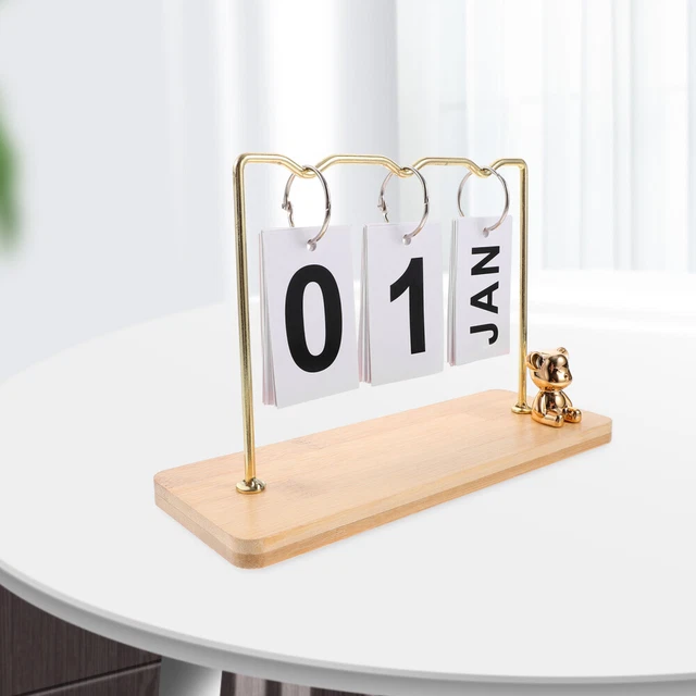 FLIPPING DECORATIVE DESKTOP Calendar Creative Calendar for Home Display ...
