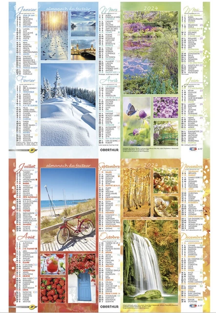 CALENDRIER LA POSTE Les Saisons Almanachs 2024 EUR 9,89 - PicClick FR