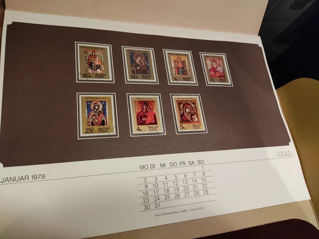 BRIEFMARKEN 1978 MARKEN der Welt Sammelmappe Kalender AKAI ungenutzt ...