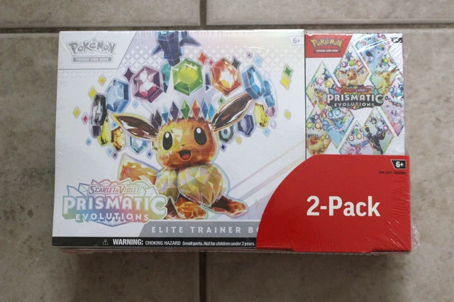 POKEMON PRISMATIC EVOLUTIONS COSTCO 2-pack ETB Elite Trainer Box ...