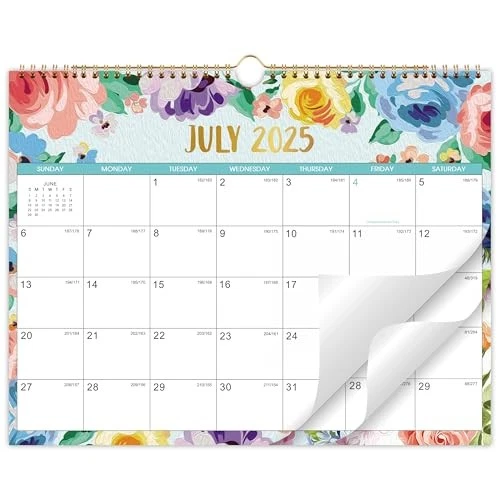 2025-2026 WALL CALENDAR - JULY 2025 - DECEMBER 2026, 18 Monthly ...