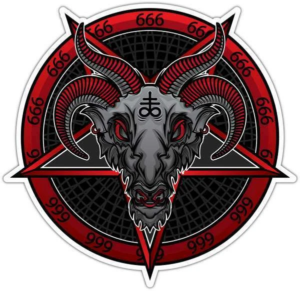 SIGIL LUCIFER SATAN Devil Demon Evil Hell Car Bumper Vinyl Sticker ...