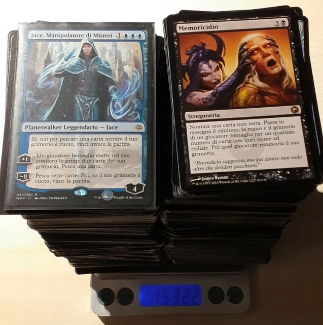 MTG LOTTO CARTE Magic 1.5 Kg - Rarità Miste R/UC/C e Varie Espansioni EUR 23,00 - PicClick IT