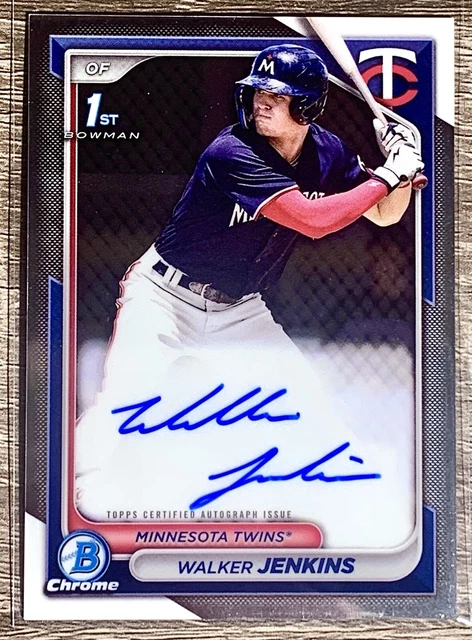 WALKER JENKINS 2024 1st Bowman Chrome Prospects 1a AUTO #CPA-WJ GEMELLI ...