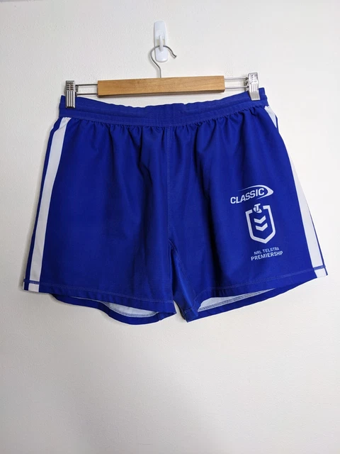 NRL CLASSIC PREMIERSHIP Footy Shorts Mens XL Extra Large Blue White ...