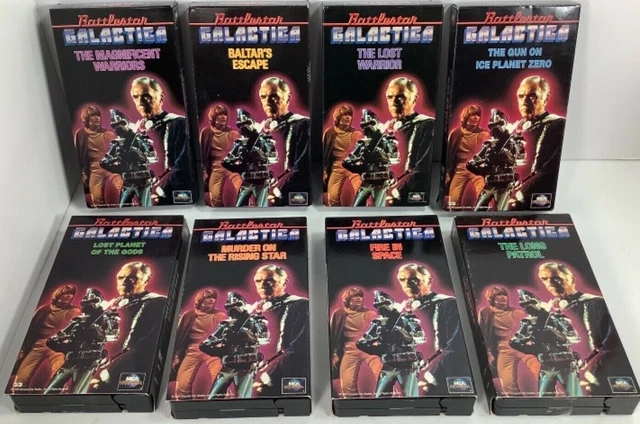 BATTLESTAR GALACTIC EIGHT VHS Tapes TV series Sci-Fi Lorne Greene $49. ...