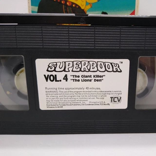 SUPERBOOK VOL. 4 (VHS 1980s) Exciting Cartoon Bible Stories VTG ...
